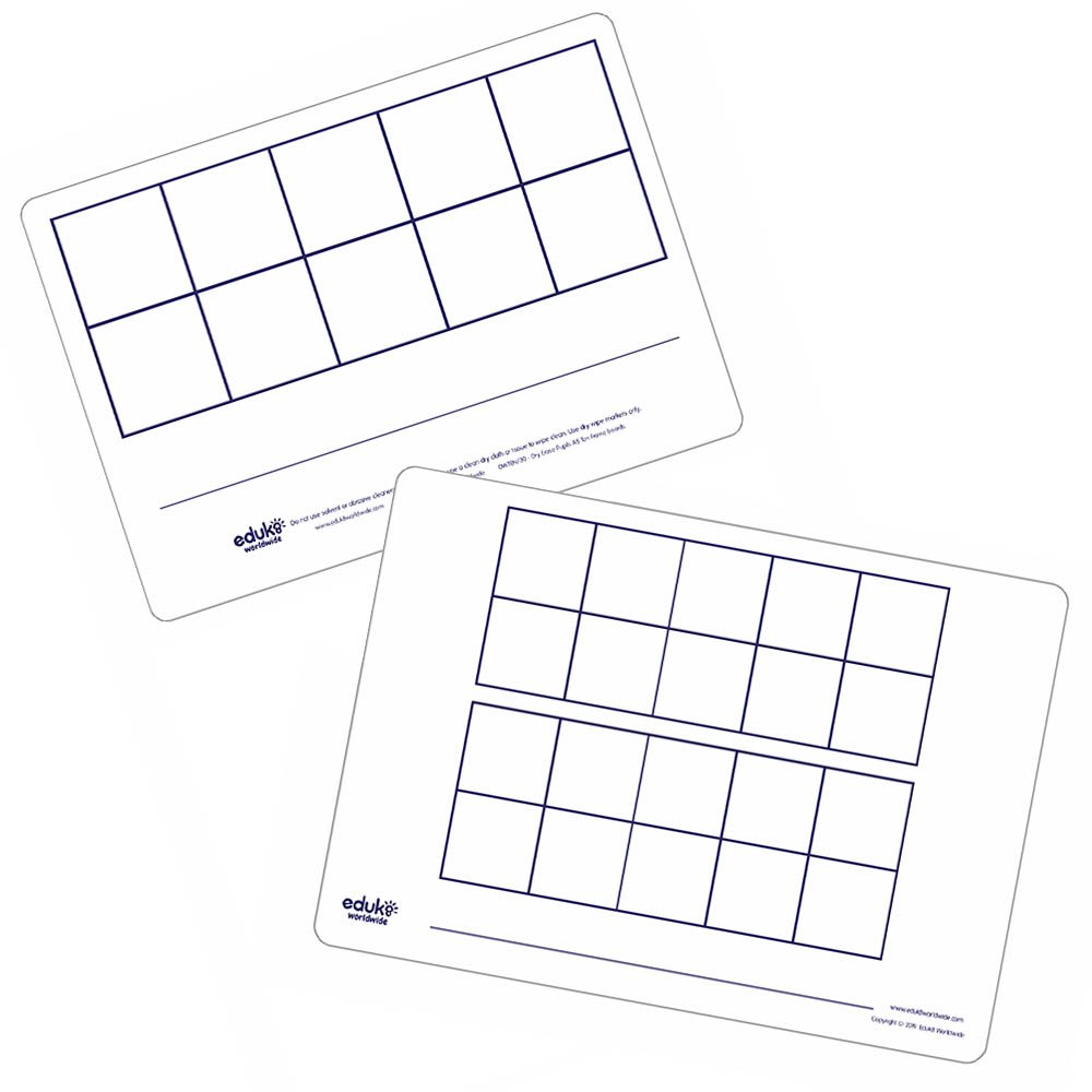 Dry Erase Pupils A5 Double sided Ten Frames (Pack of 30) – eduk8worldwide