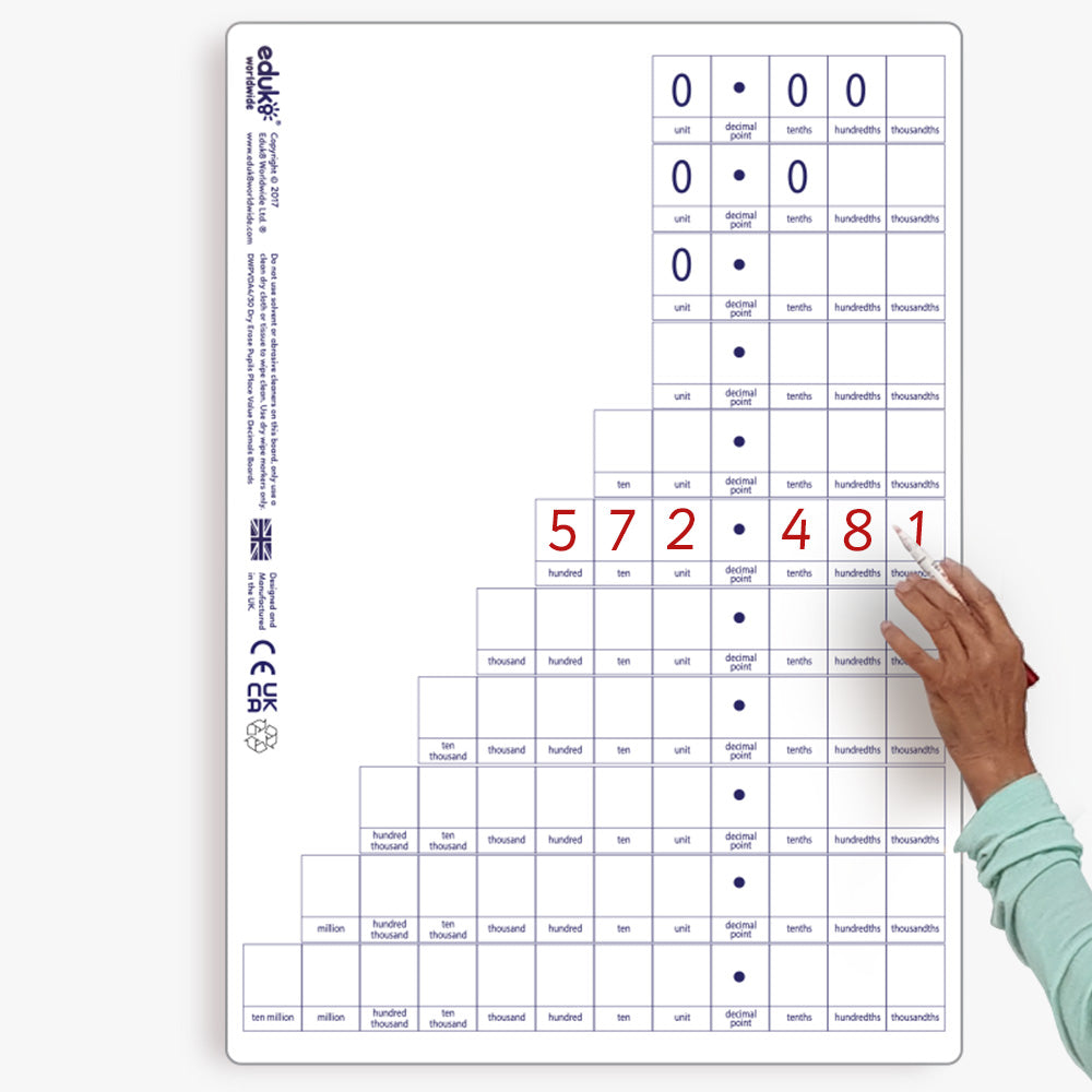 Dry Erase Teachers A2+ Place Value Decimal Board – eduk8worldwide
