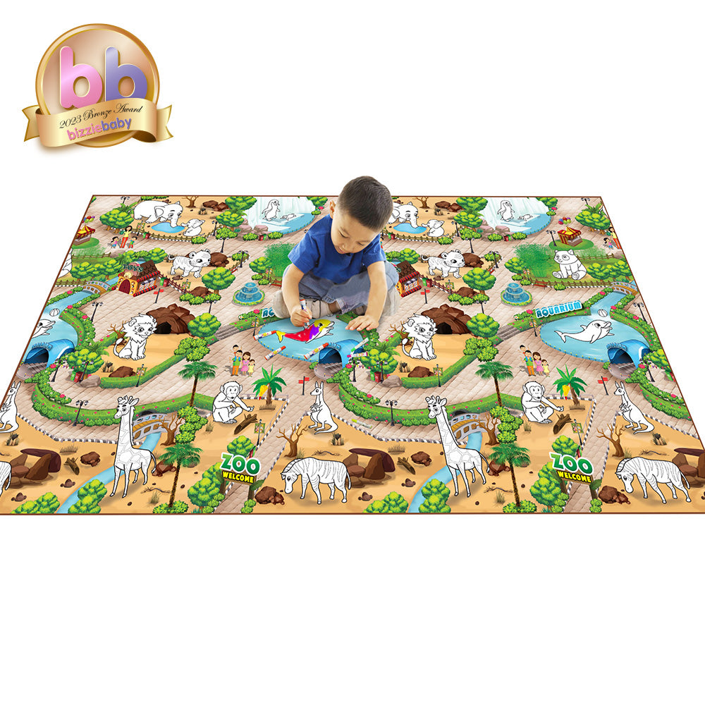 Extra Large Colour and Wipe Zoo Play Mat (200 x 120cm) – eduk8worldwide